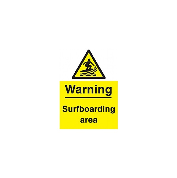 Warning Surfboarding Area Sign | Awareness & Safety Signs