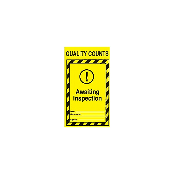 Awaiting Inspection Tye Tags | Tye Tags