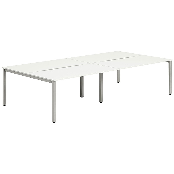 NEXT DAY InterAct Sliding Top Back to Back 4 Person Bench Desk ...