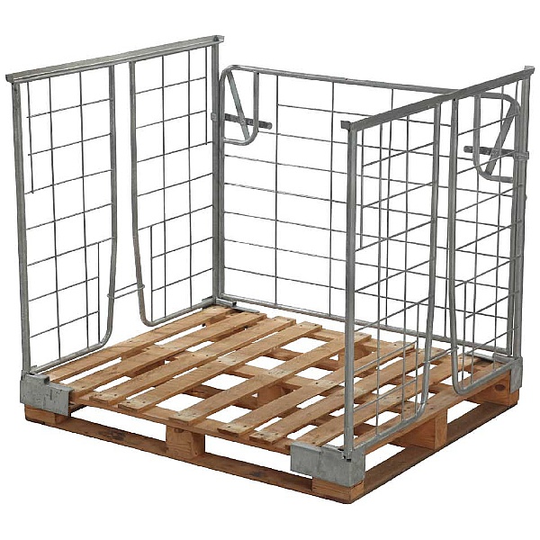 Galvanised Stackable Retention Units With 2 Removable Gates | Pallet ...