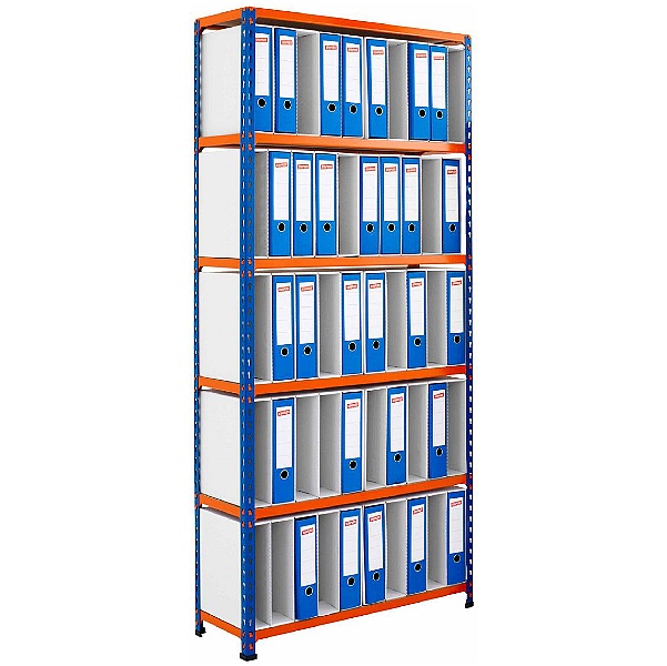 BiG340 Lever Arch File Storage Shelving | Archive Shelving with Card Boxes