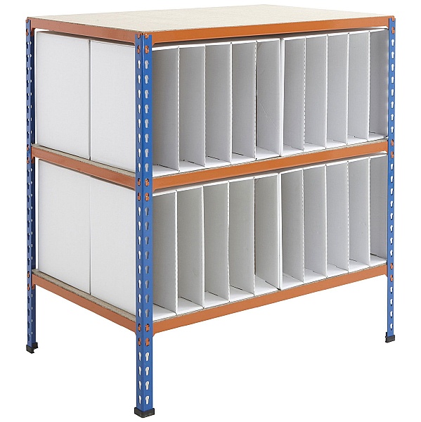 BiG340 Lever Arch File Storage Shelving | Archive Shelving with Card Boxes
