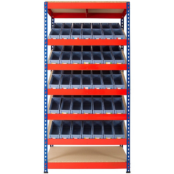 Kanban Inclined Rivet Shelving System and Tray Kits | Shelving with ...