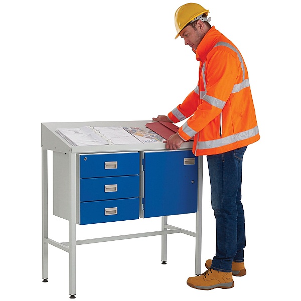 Team Leader Workstations With Cupboard And Triple Drawer | Workstations
