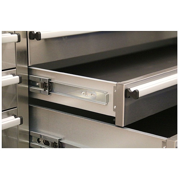 Sealey Mobile Stainless Steel 10 Drawer and Cupboard Tool Cabinet ...