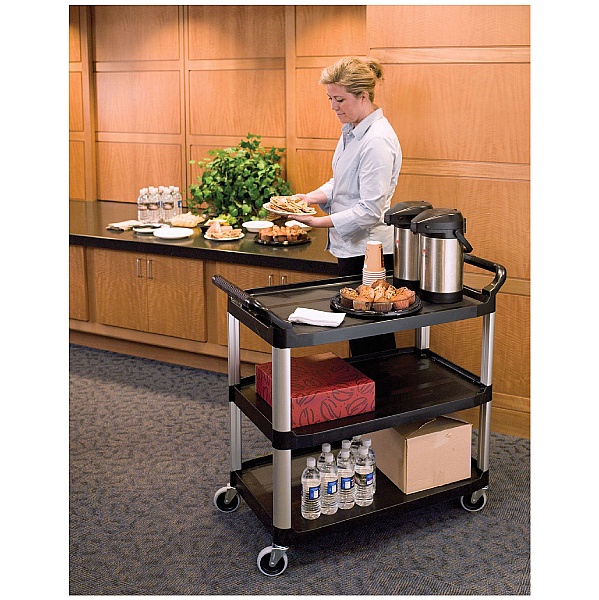 X-tra Utility Trolley with 3 Open Shelves | Housekeeping & Laundry Trolleys