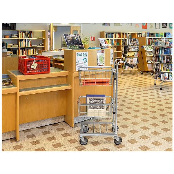 Konga Mini Mail and Picking Trolley with 2 Baskets | Mailroom Trolleys ...