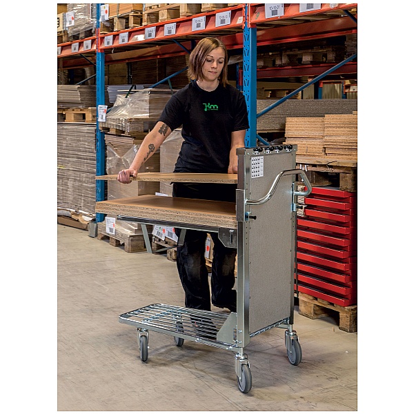 Konga Adjustable Self-Levelling Stock Trolley | Picking & Warehouse Trolleys