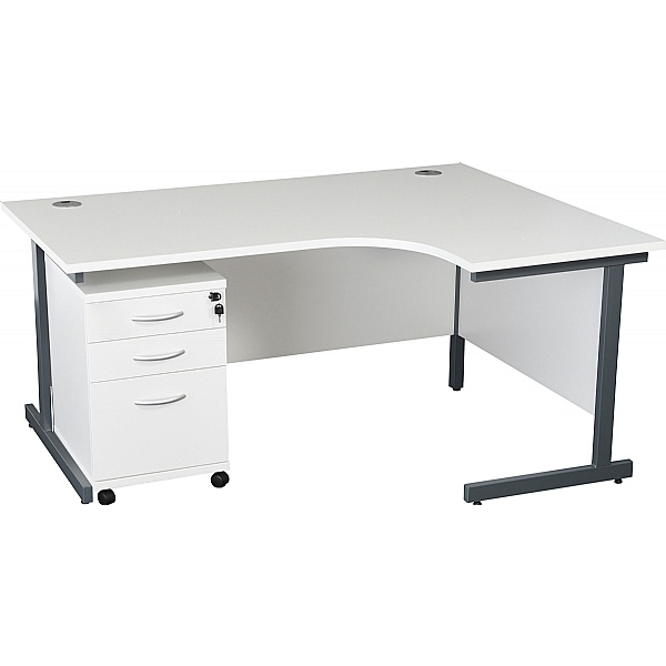 Karbon K1 Ergonomic Cantilever Office Desks With Tall Under Desk ...