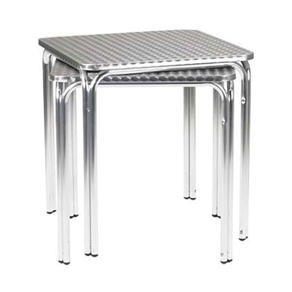 Aluminium Bistro Square Stacking Table | Bistro & Canteen Tables