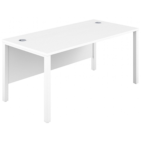 Commerce II Executive White Rectangular Office Desks | Rectangular ...