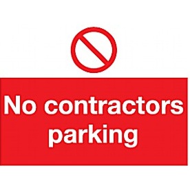 No Contractors Parking Sign | Awareness & Safety Signs