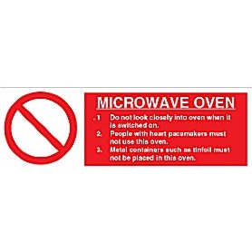 Microwave Oven Sign | Awareness & Safety Signs