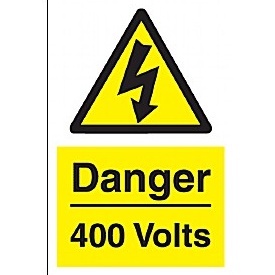 Danger 400 Volts Sign | Awareness & Safety Signs