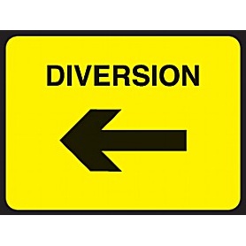 Diversion Left Arrow Sign | Street Signs