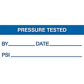 Pressure Tested Quality Labels (psi) | Socket Labels
