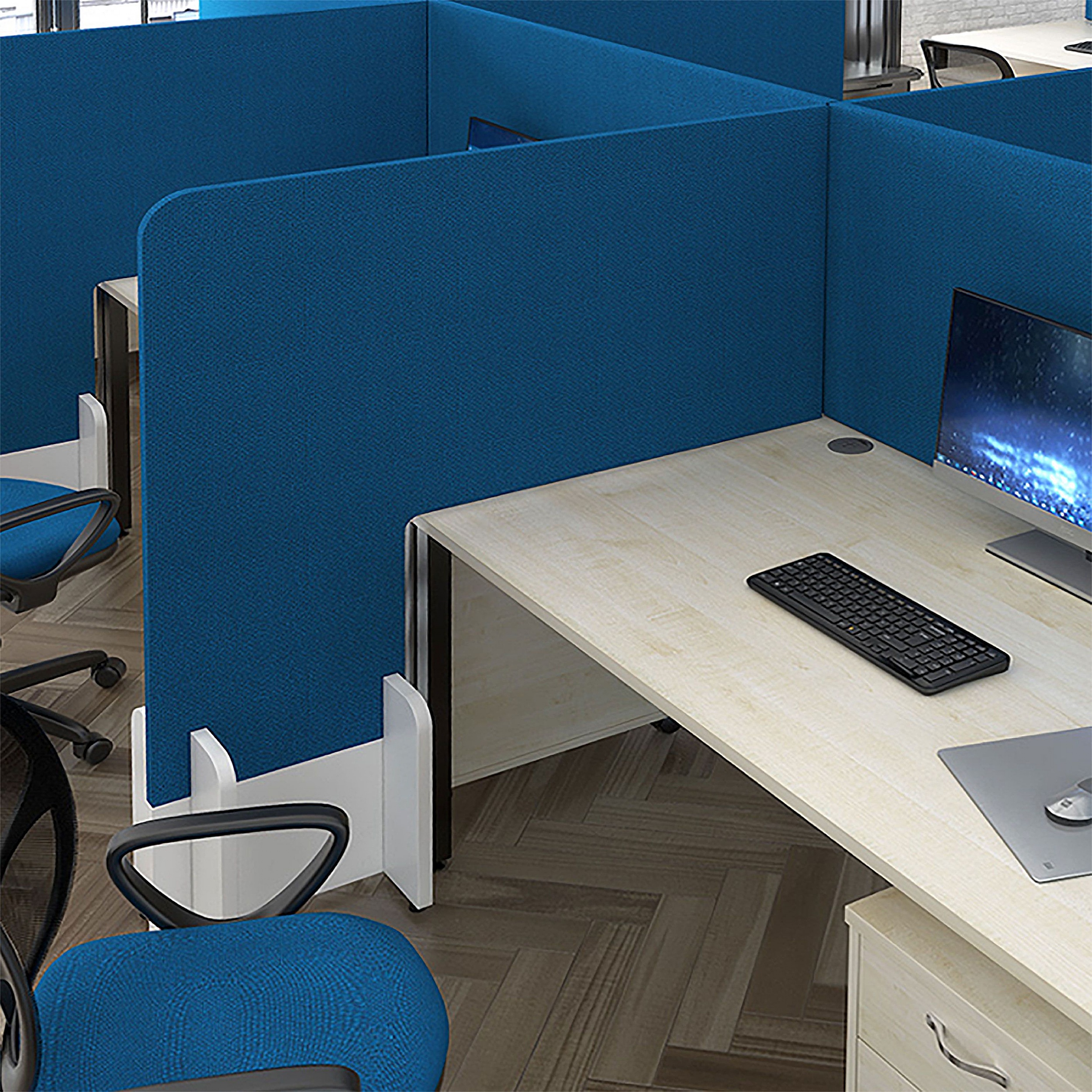 Armor Fabric Floor Standing Desk Dividers | Desktop Screens