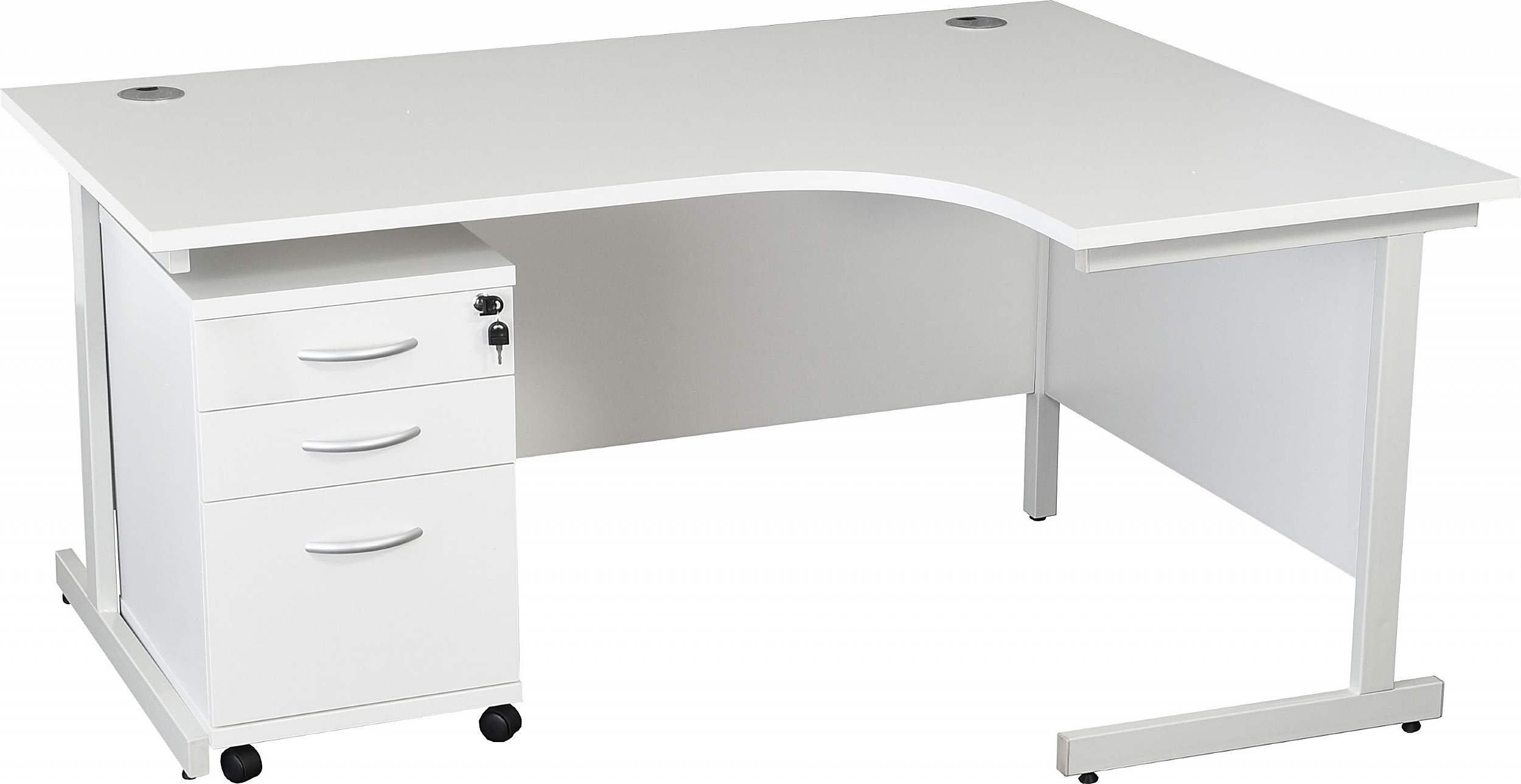 Karbon K1 Ergonomic Cantilever Office Desks With Tall Under Desk ...